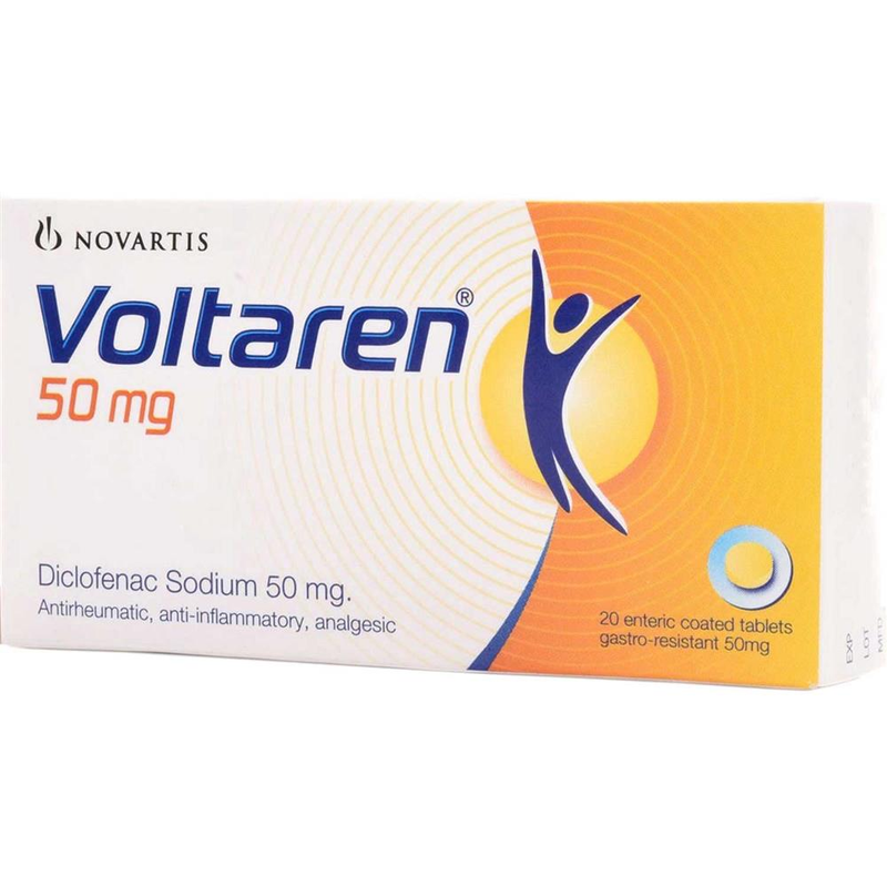 VOLTAREN 50 MG 20 TABLETS | Rosh Medical Company